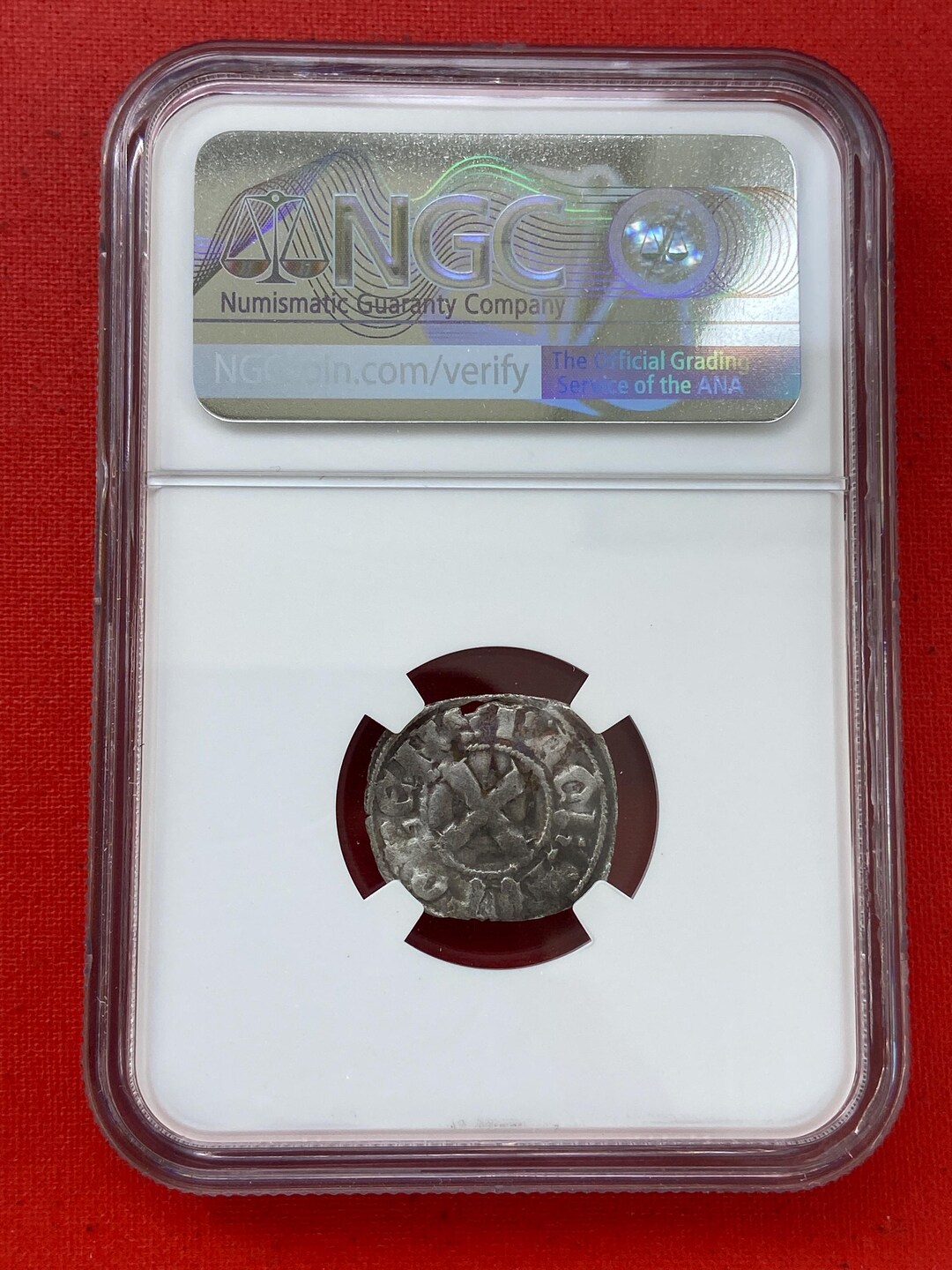 CRUSADER Templar Cross SILVER Coin Byzantine Period Old Florent of ...