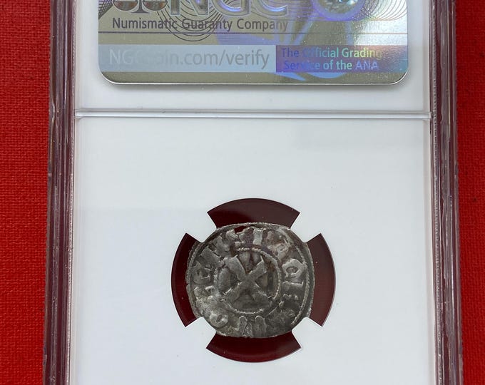 CRUSADER Templar Cross SILVER Coin Byzantine Period Old Florent of ...