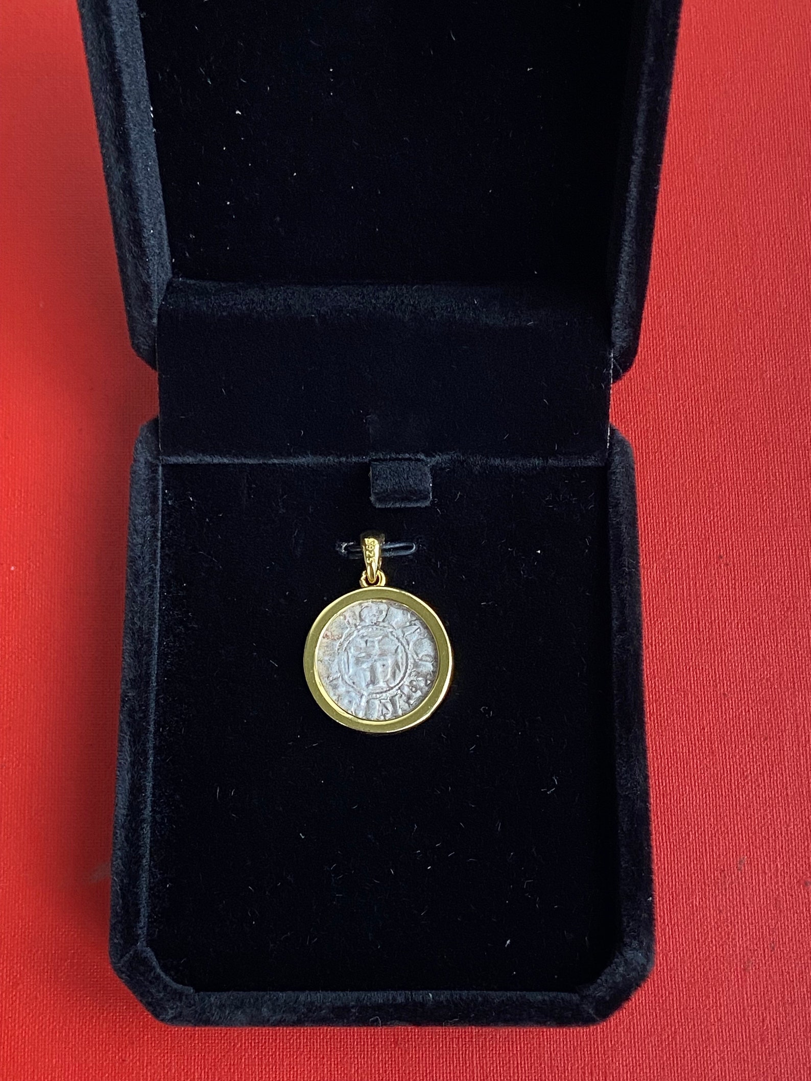 Pendant With Crusader Silver Coin Templar Cross 1300AD - Etsy