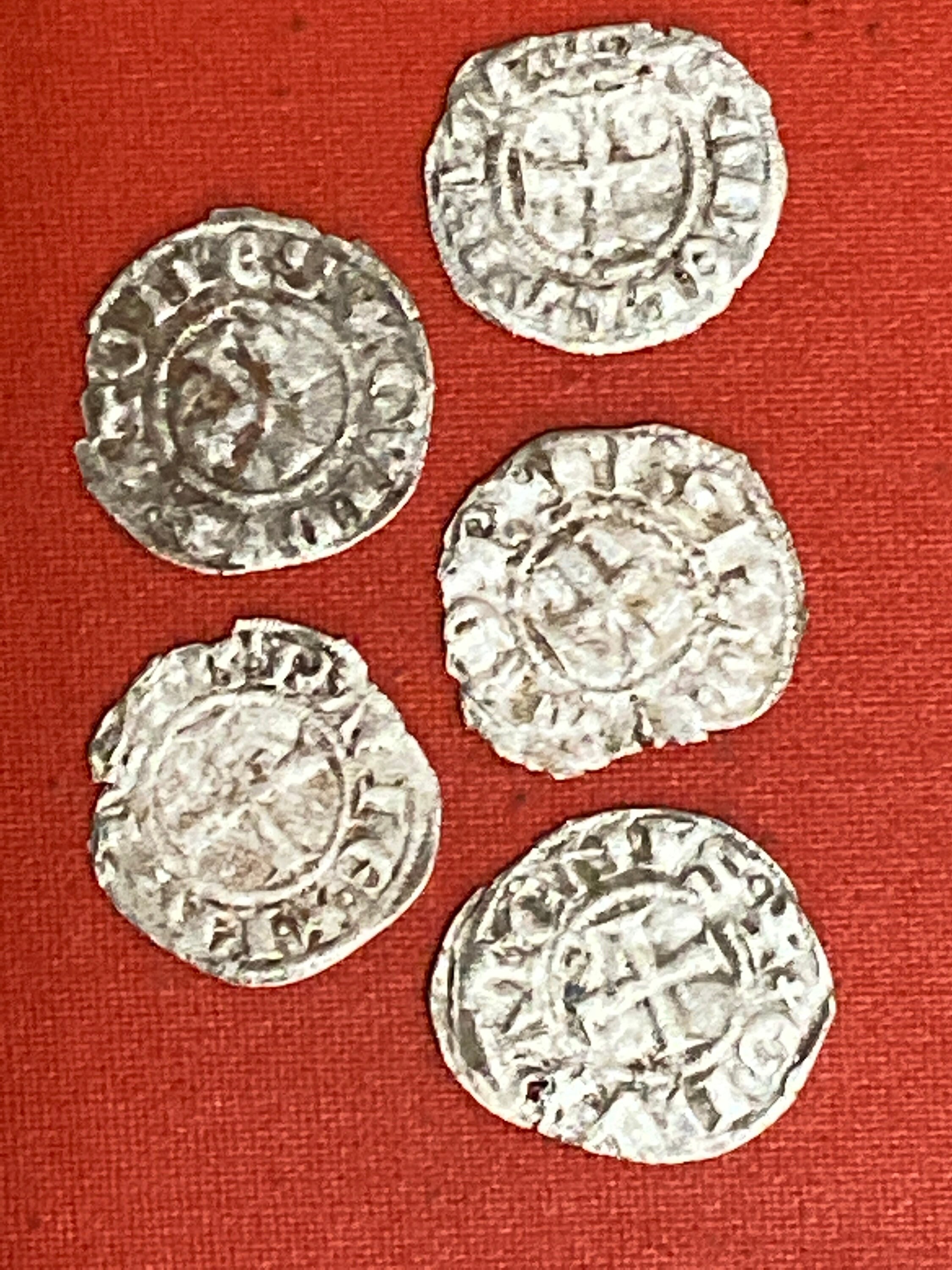 CRUSADER Templar Cross SILVER Coins 5 Starter Collection 1200's ...
