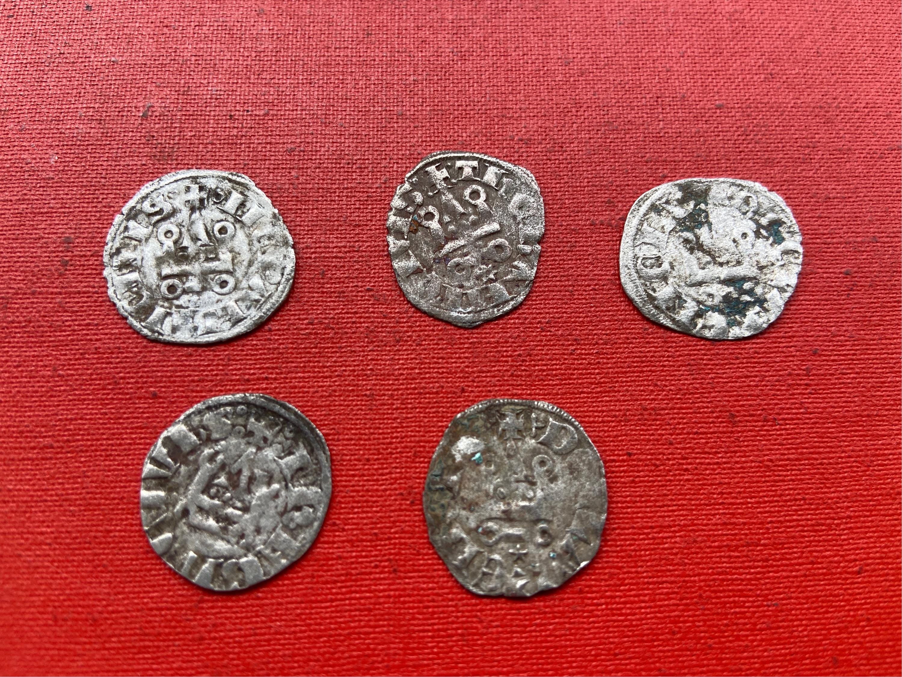 CRUSADER Templar Cross SILVER Coins (5) Starter Collection 1200's ...