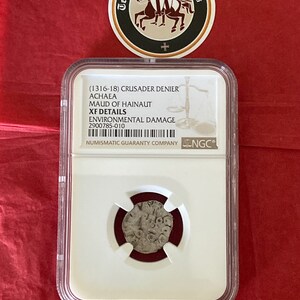 Crusader Templar Cross SILVER Coin Byzantine Period Princess Maud of ...
