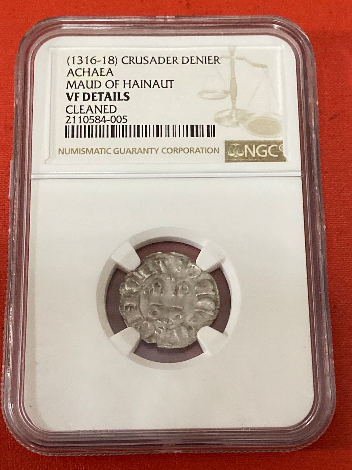 Rare Crusader Princess Templar Cross Silver Coin Byzantine Period Maud ...