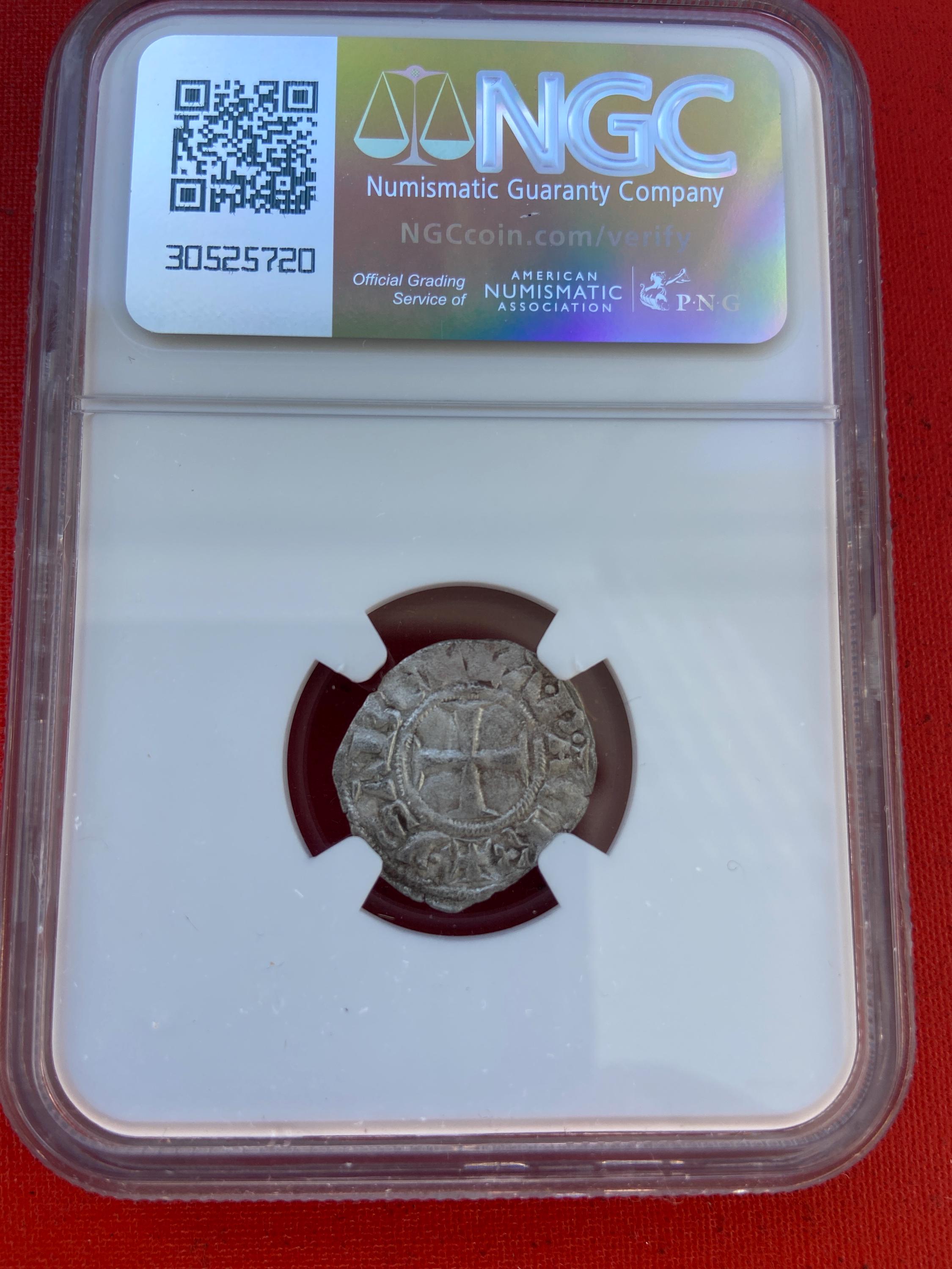 Crusader Templar Cross SILVER Coin Byzantine Period NGC Certified ...