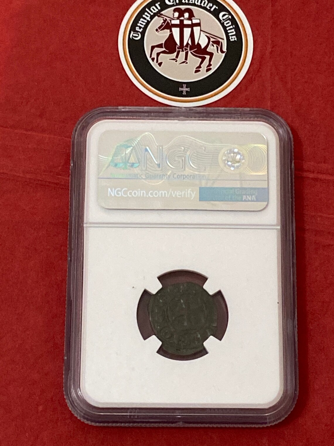 Crusader Templar Cross SILVER Coin Byzantine Period Ngc XF Certified ...