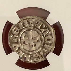 CRUSADER Templar Cross SILVER Coin Byzantine Period Old Florent of ...