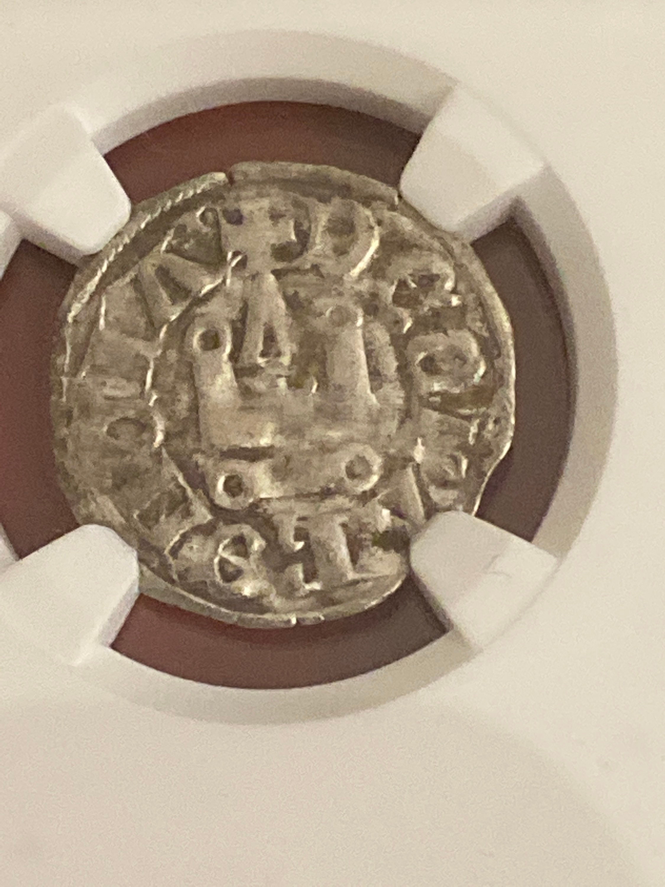 CRUSADER Templar Cross SILVER Coin Byzantine Period Old Florent of ...