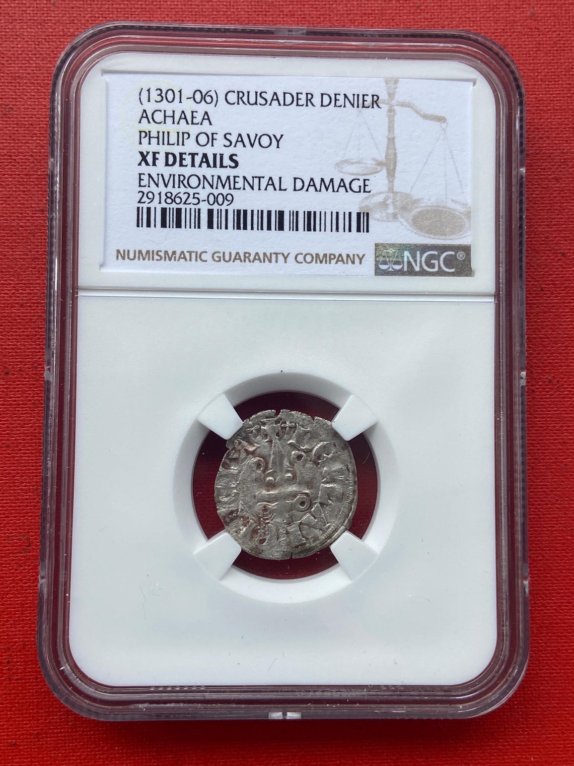 Crusader Templar Cross SILVER Coin Byzantine Period Phillip of Savoy ...