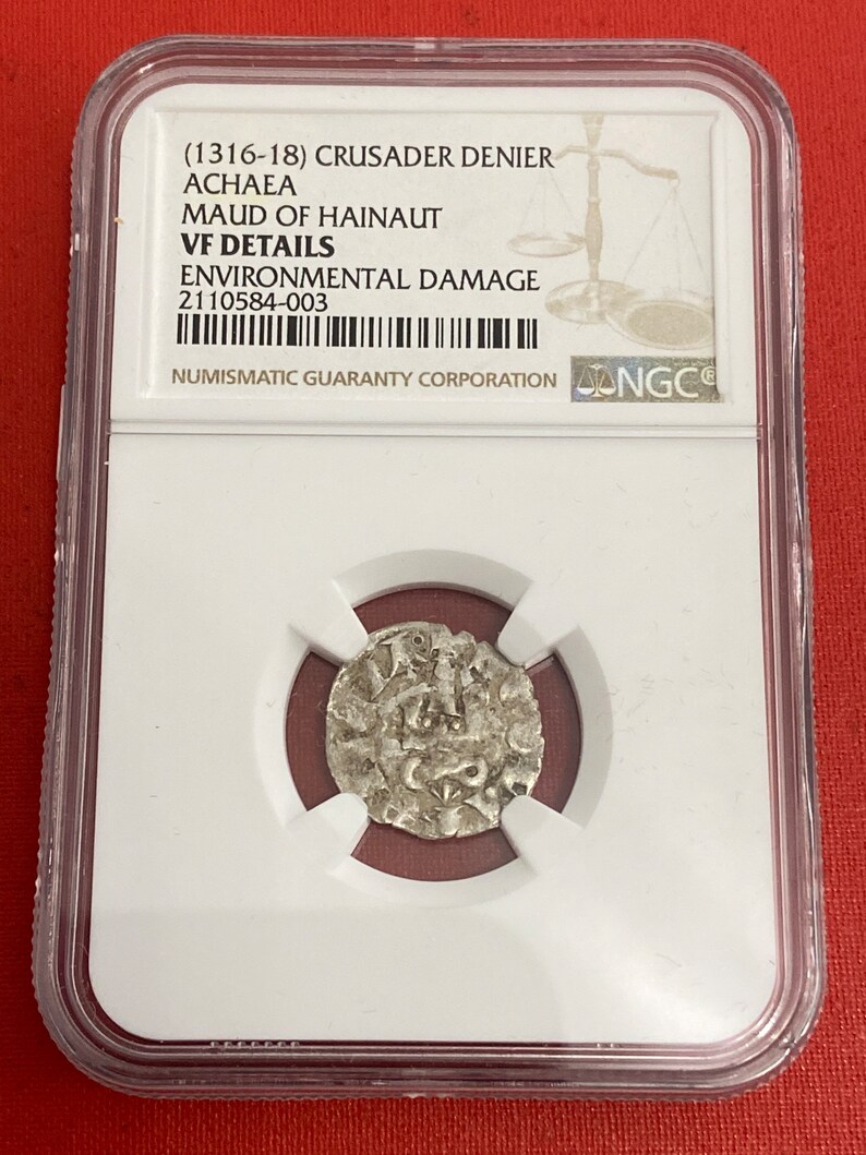 Crusader Templar Cross SILVER Coin Byzantine Period Princess Maud of ...