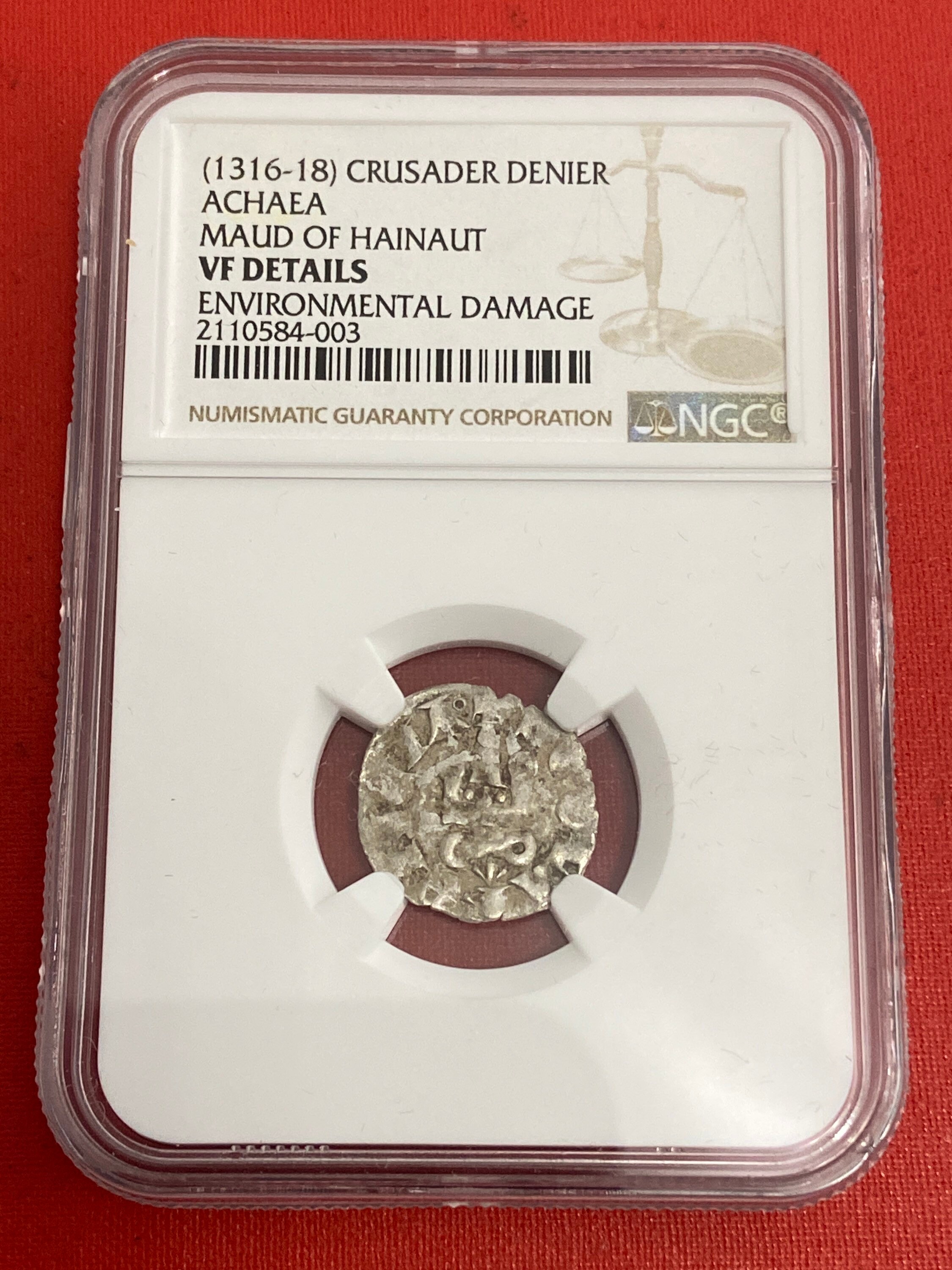 Crusader Templar Cross SILVER Coin Byzantine Period Princess Maud of ...