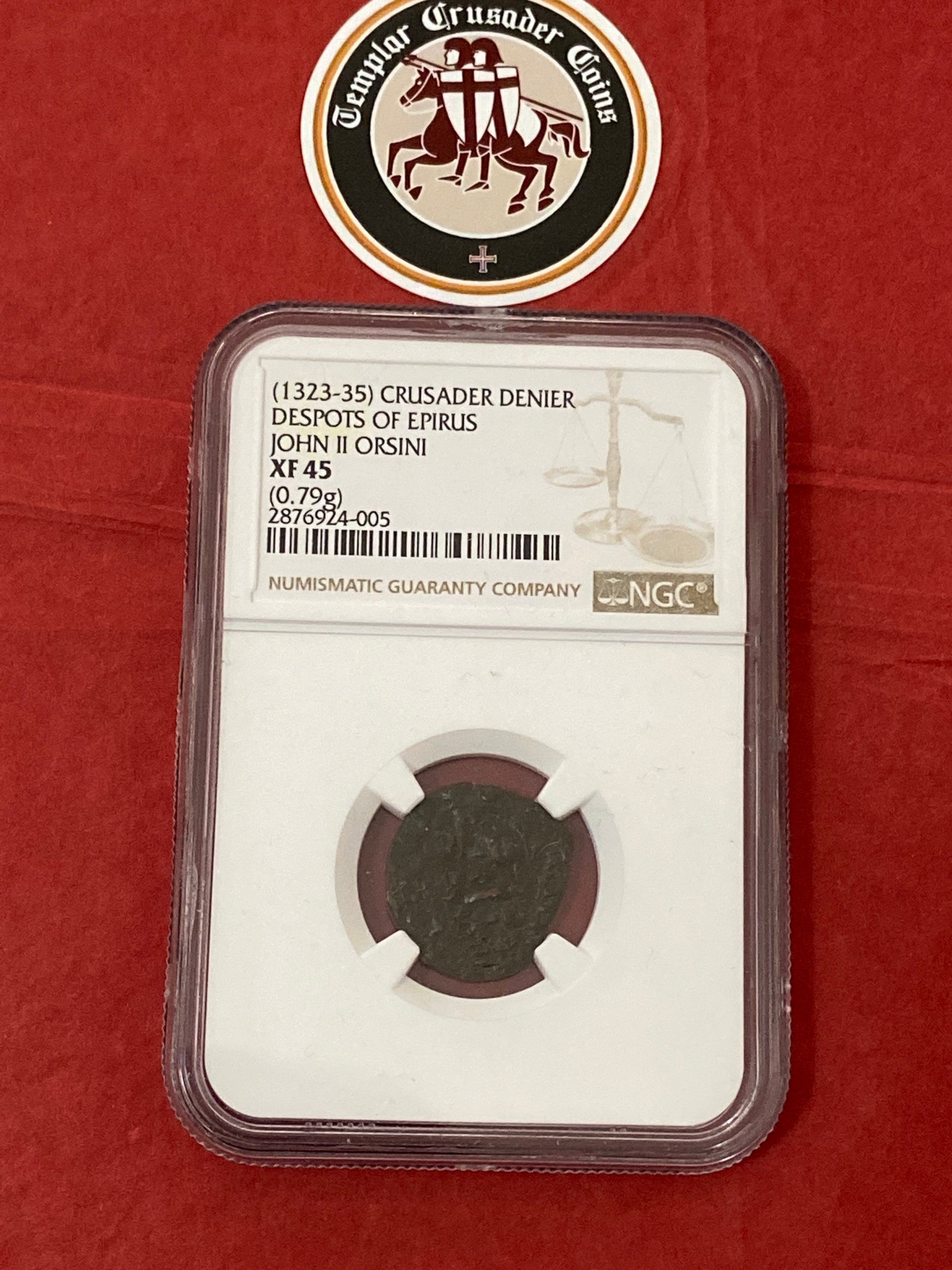 Crusader Templar Cross SILVER Coin Byzantine Period Ngc XF Certified ...
