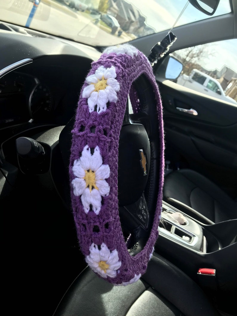 Crochet Pattern daisy Steering Wheel Cover Pattern/crochet | Etsy