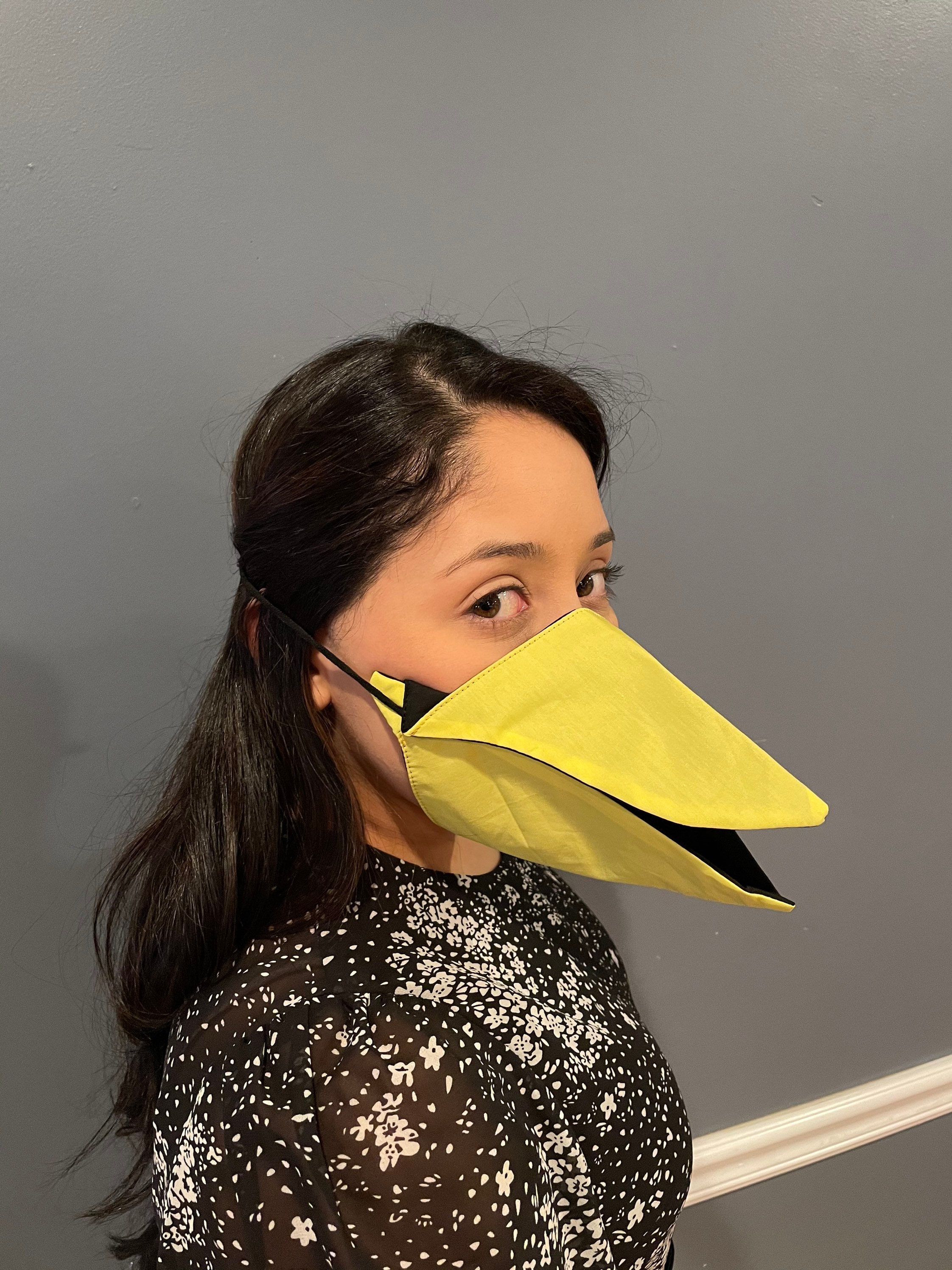 Talking bird mask Talking beak mask Moving beak face mask | Etsy