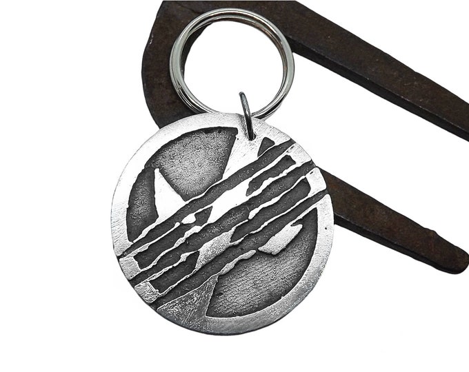 Deadpool the Wolverine Logo Pewter Distress Keychain Sand Casted ...