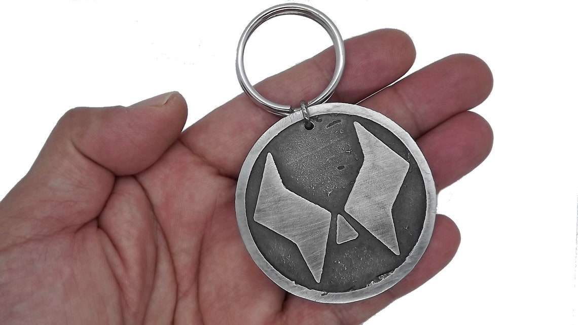 Doctor Doom Logo Pewter Relic Keychain Sand Casted Handmade | Etsy