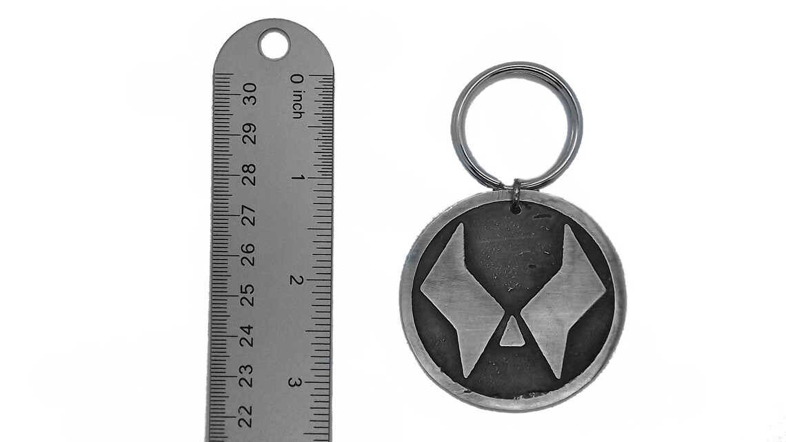 Doctor Doom Logo Pewter Relic Keychain Sand Casted Handmade | Etsy