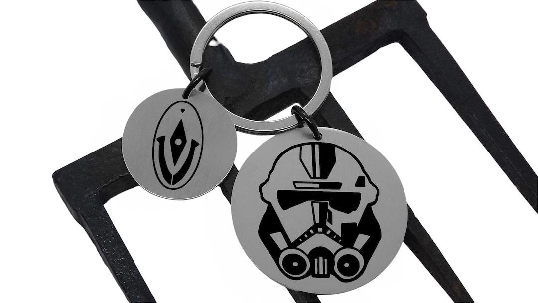 Hunter Clone Force 99 With Omega Pendant Custom Laser Engraved Keychain ...