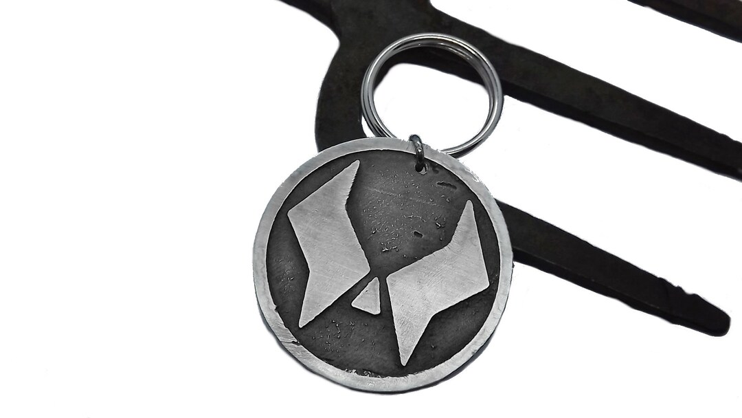 Doctor Doom Logo Pewter Relic Keychain Sand Casted Handmade Marvel Dr ...