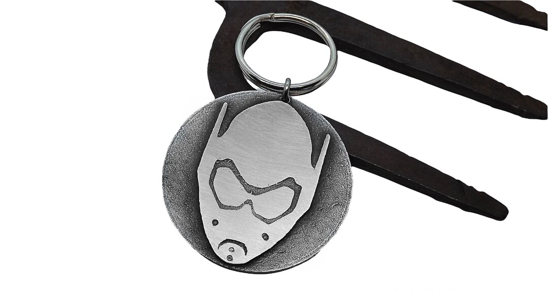 The Wasp Logo Pewter Distressed Keychain Sand Casted Handmade Hope Pym ...