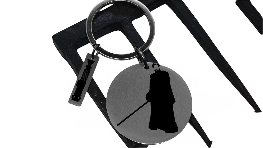 Obi-wan Kenobi Silhouette With Third Lightsaber Logo Custom - Etsy