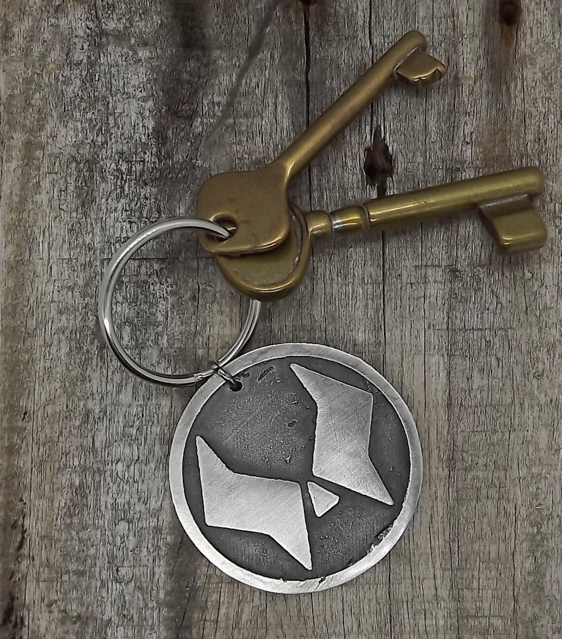 Doctor Doom Logo Pewter Relic Keychain Sand Casted Handmade | Etsy