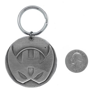 Hawkeye Mask Logo Pewter Relic Distressed Keychain Sand Casted Handmade ...