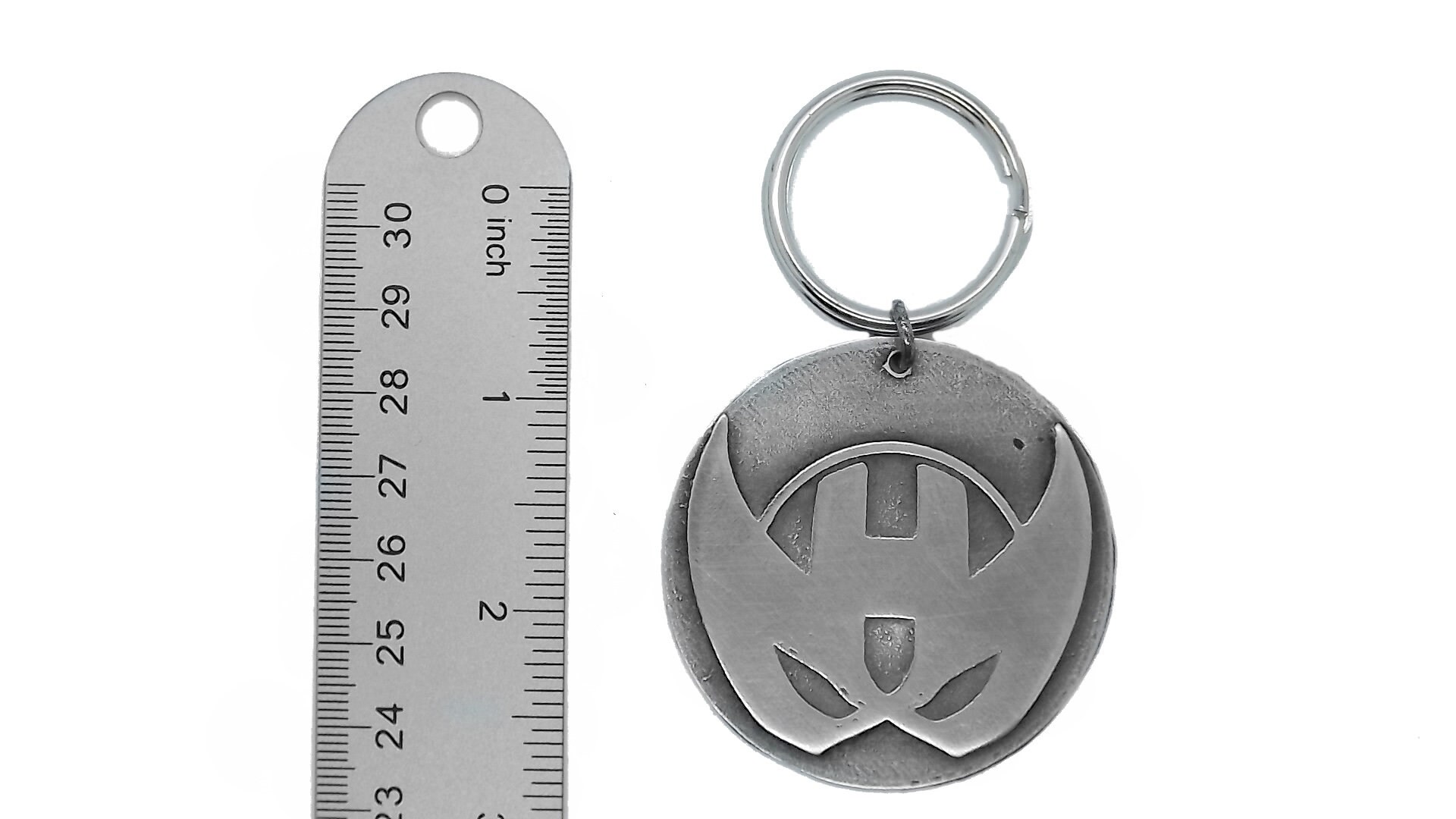 Hawkeye Mask Logo Pewter Relic Distressed Keychain Sand Casted Handmade ...