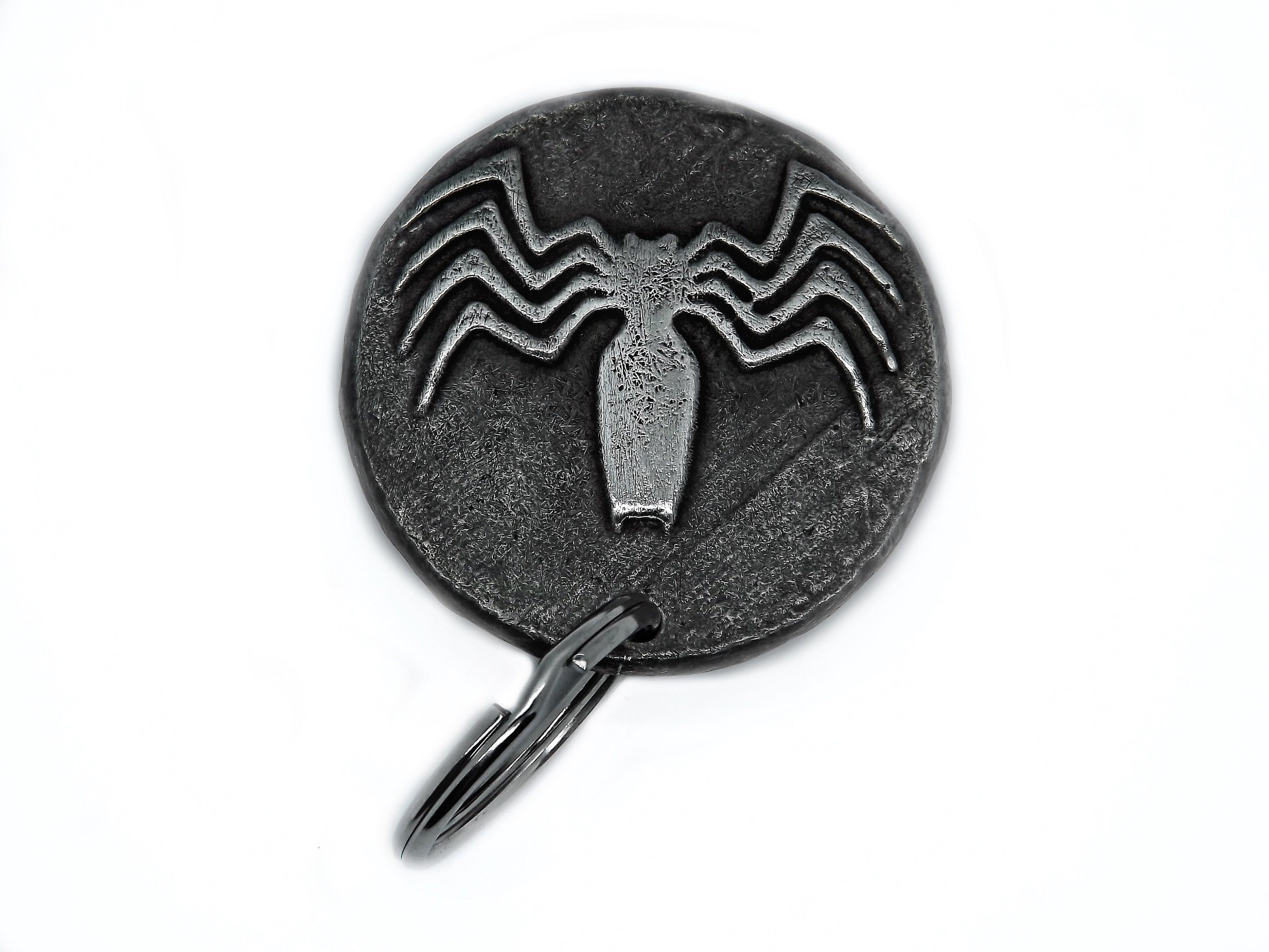 Venom Logo Pewter Relic Keychain Sand Casted Handmade | Etsy