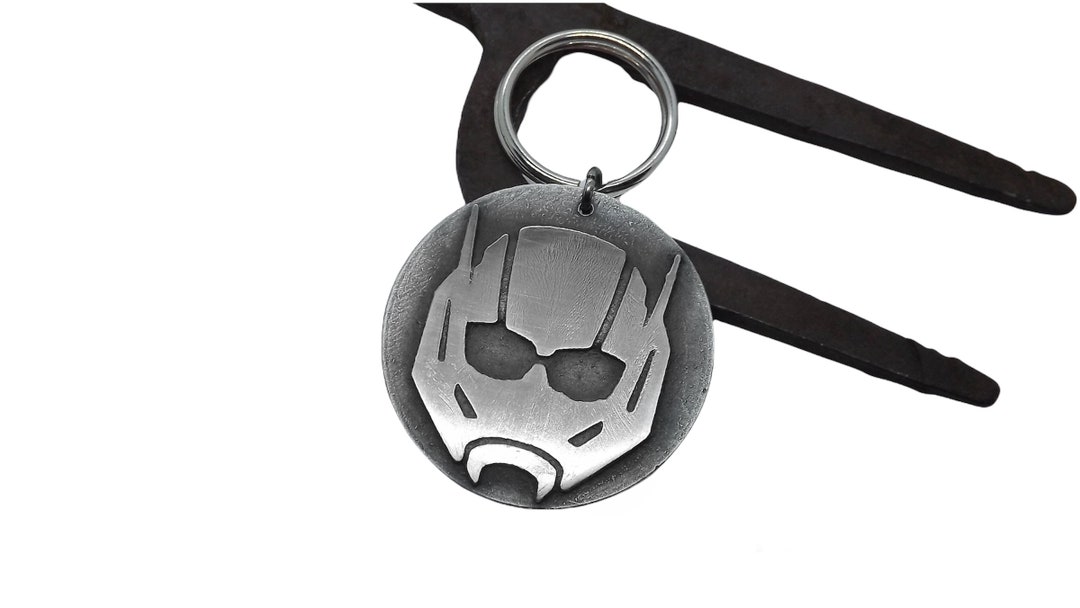 Ant-man Logo Pewter Distressed Keychain Sand Casted Handmade Scott Lang ...