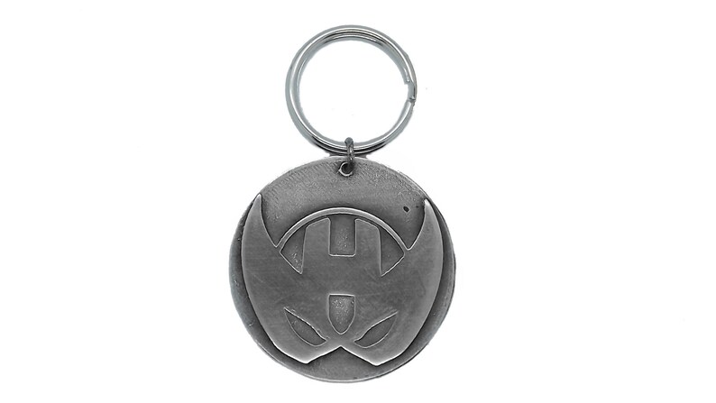 Hawkeye Mask Logo Pewter Relic Distressed Keychain Sand Casted Handmade ...