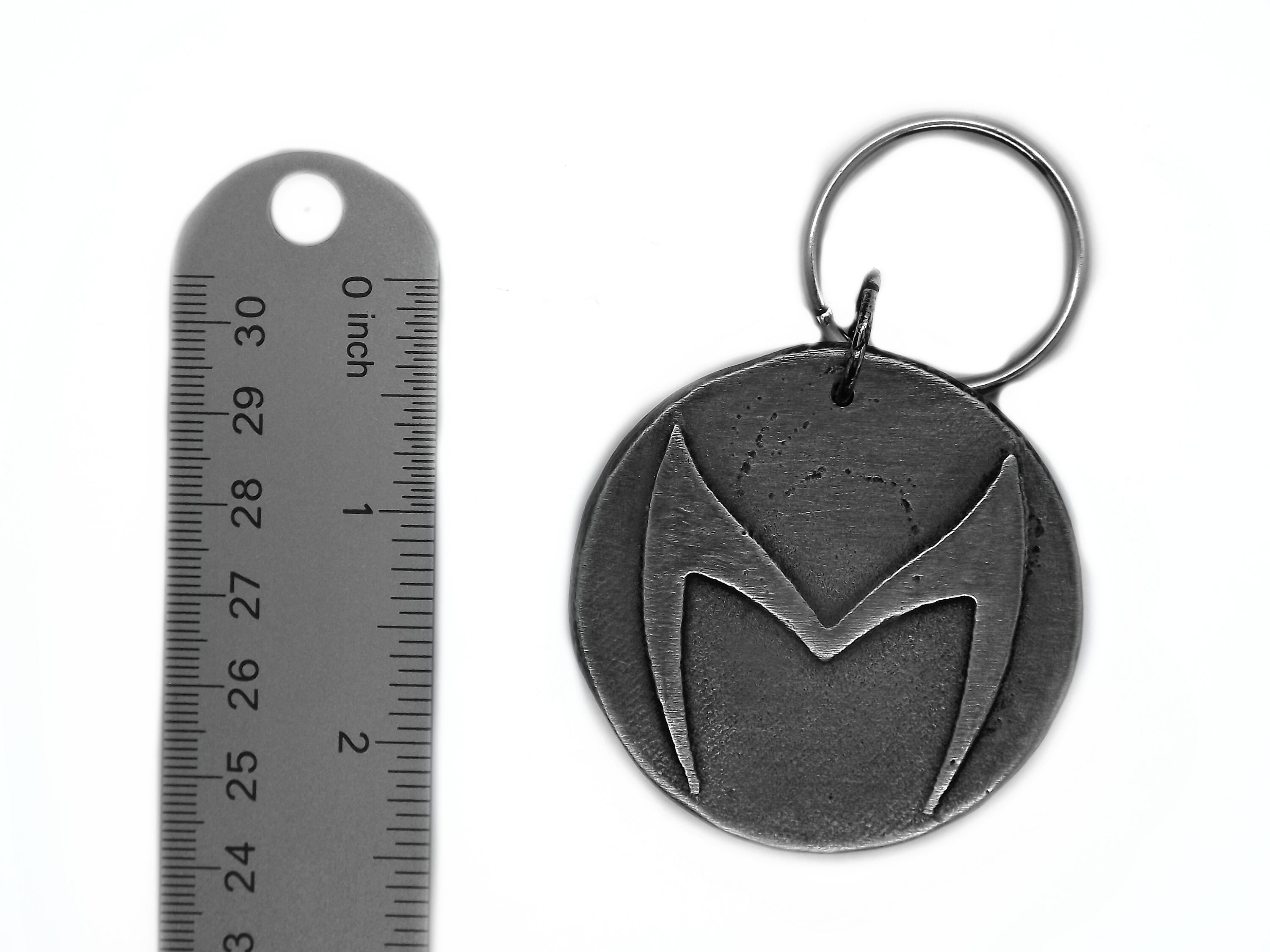 The Scarlet Witch Logo Pewter Relic Distressed Keychain Sand - Etsy ...