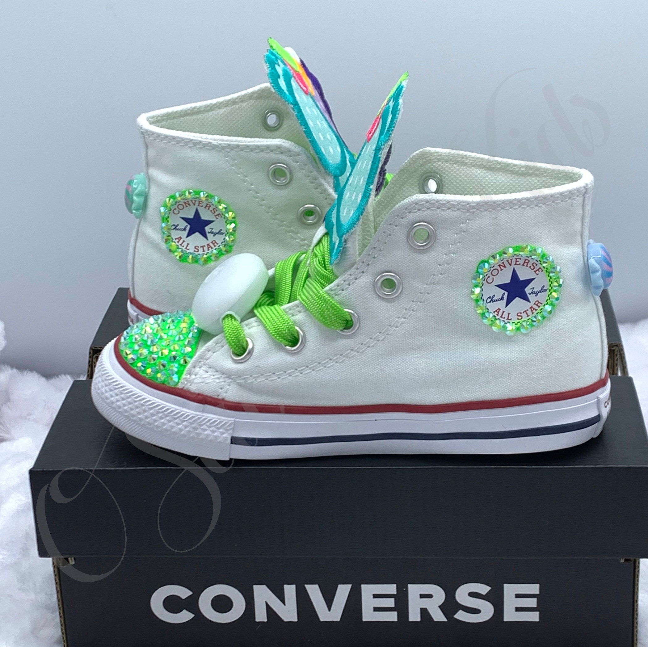 Girls Custom Candy Sneakers Chucks Converse Bling Pearls - Etsy