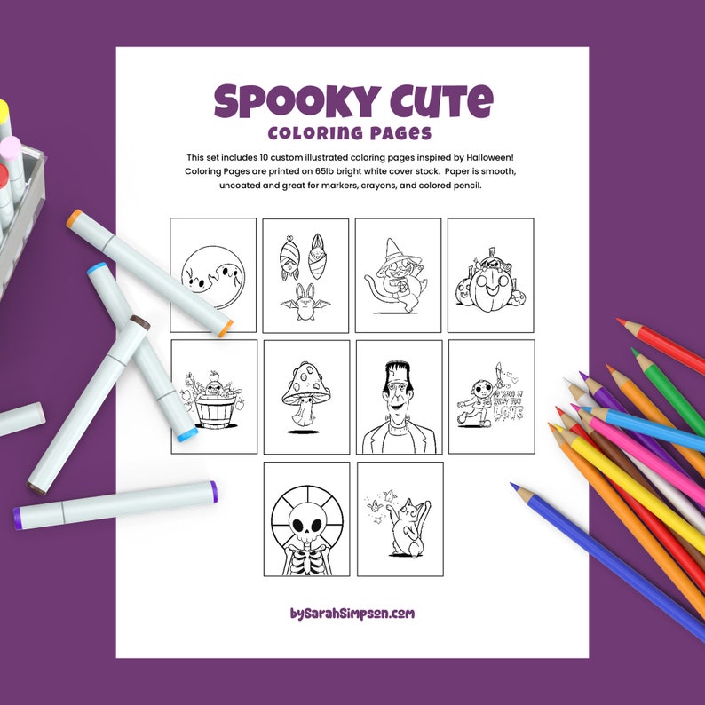 Halloween Coloring Pages Halloween Printables Digital - Etsy