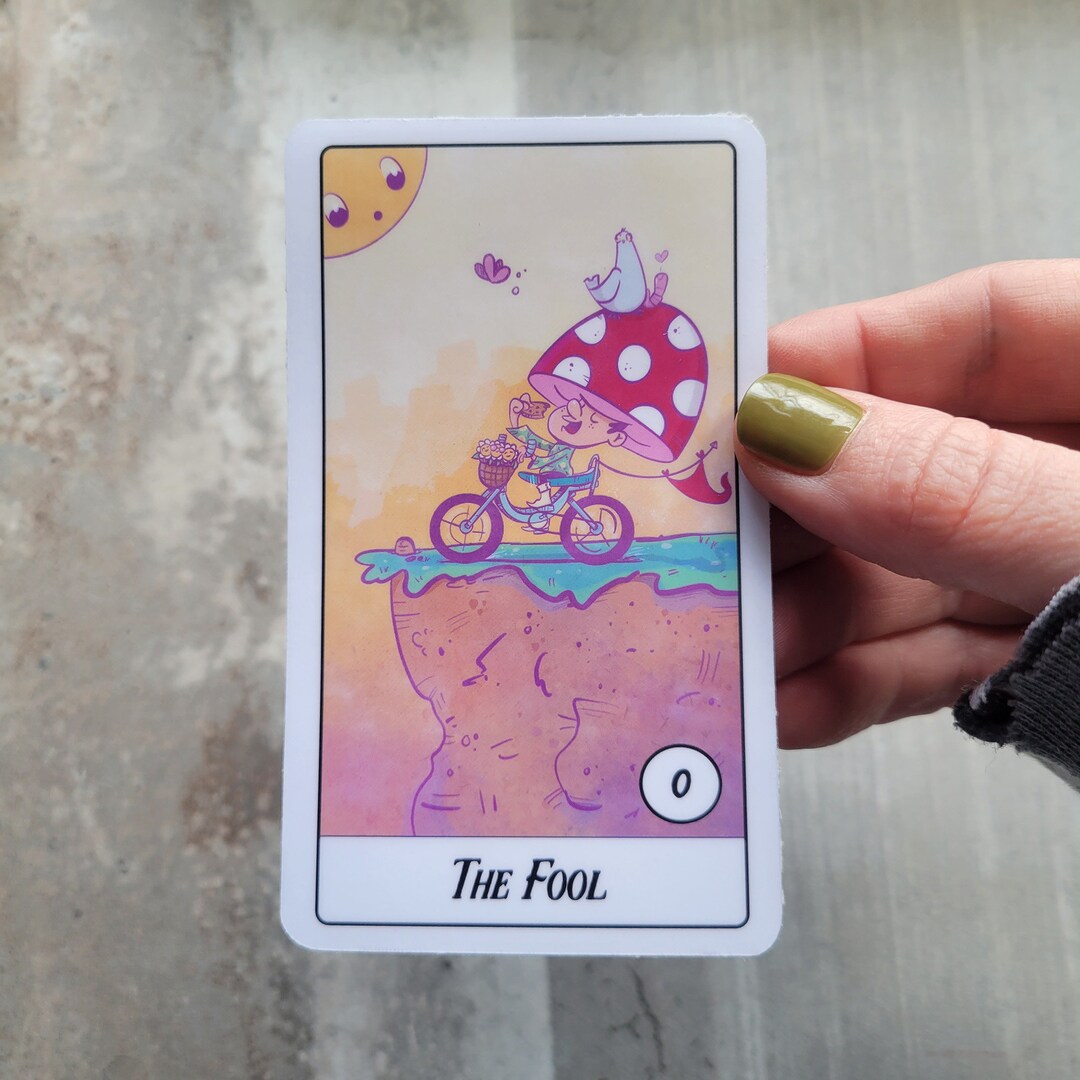 The Fool Tarot Card Sticker Cute Mushroom Sticker Funny Mushroom ...
