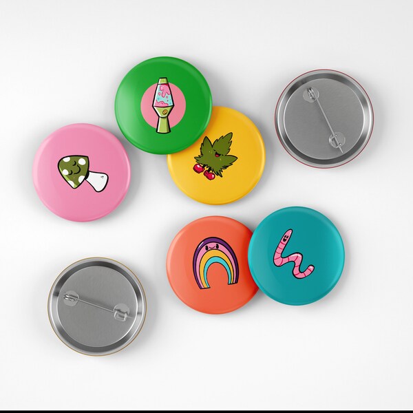 Retro Buttons - Etsy
