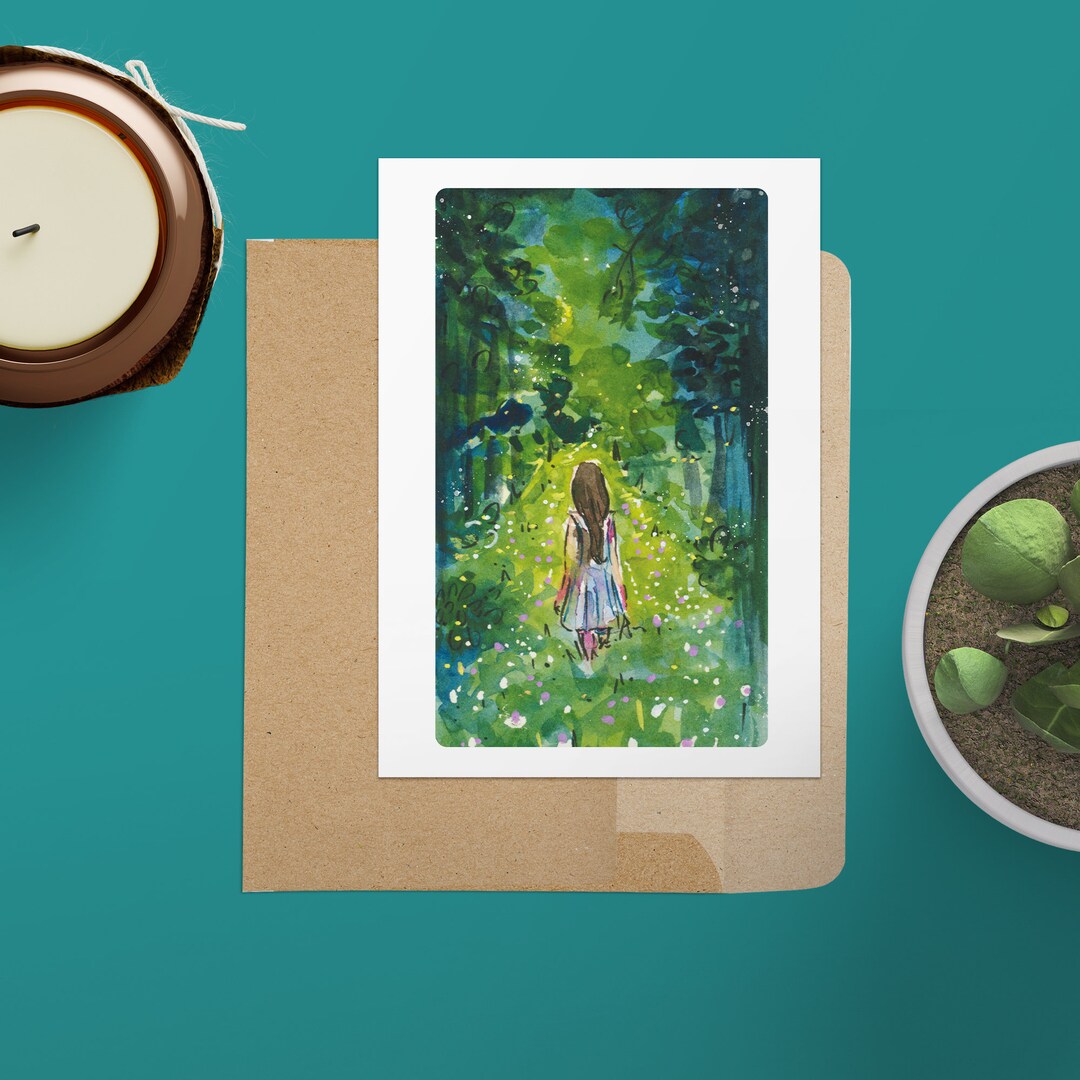 Cottage Core Greeting Card Watercolor Blank Greeting Card All Occasion ...