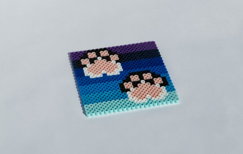 Rainbow Paw Perler Bead Coasters - Etsy