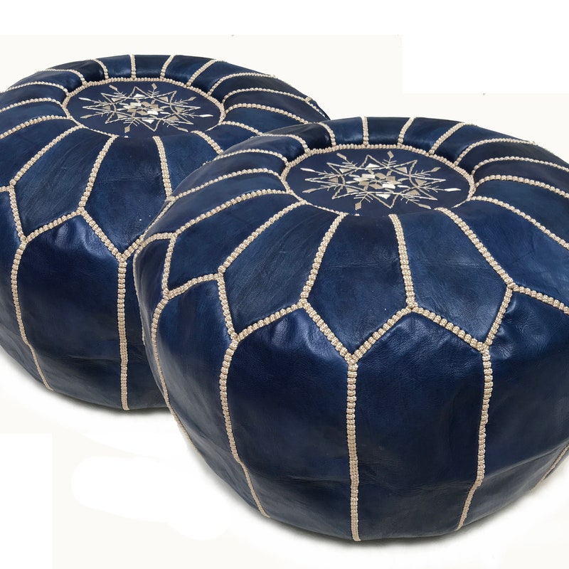 Blue Pouf - Etsy