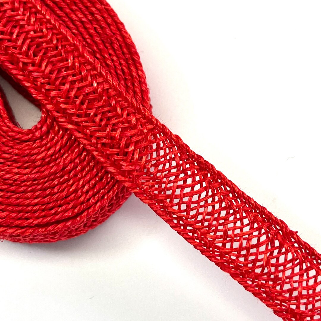 Straw Border Made of Exotic Straw 12 Mm, Color Red - Etsy