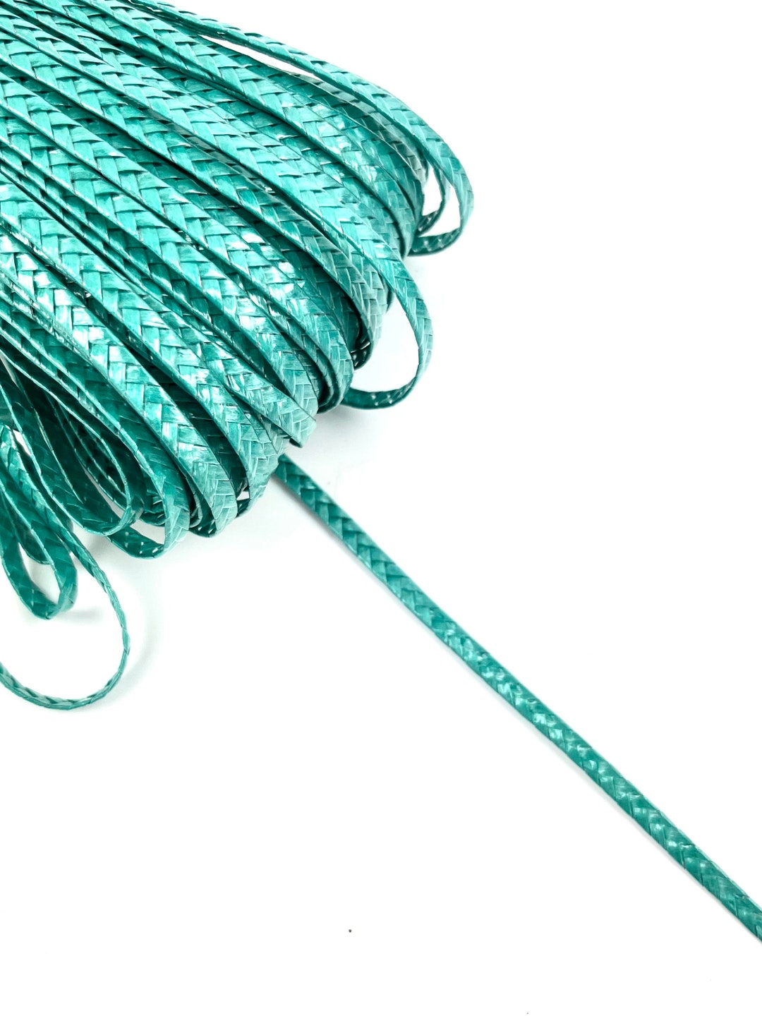 Vintage Straw Border Turquoise 4 Mm - Etsy