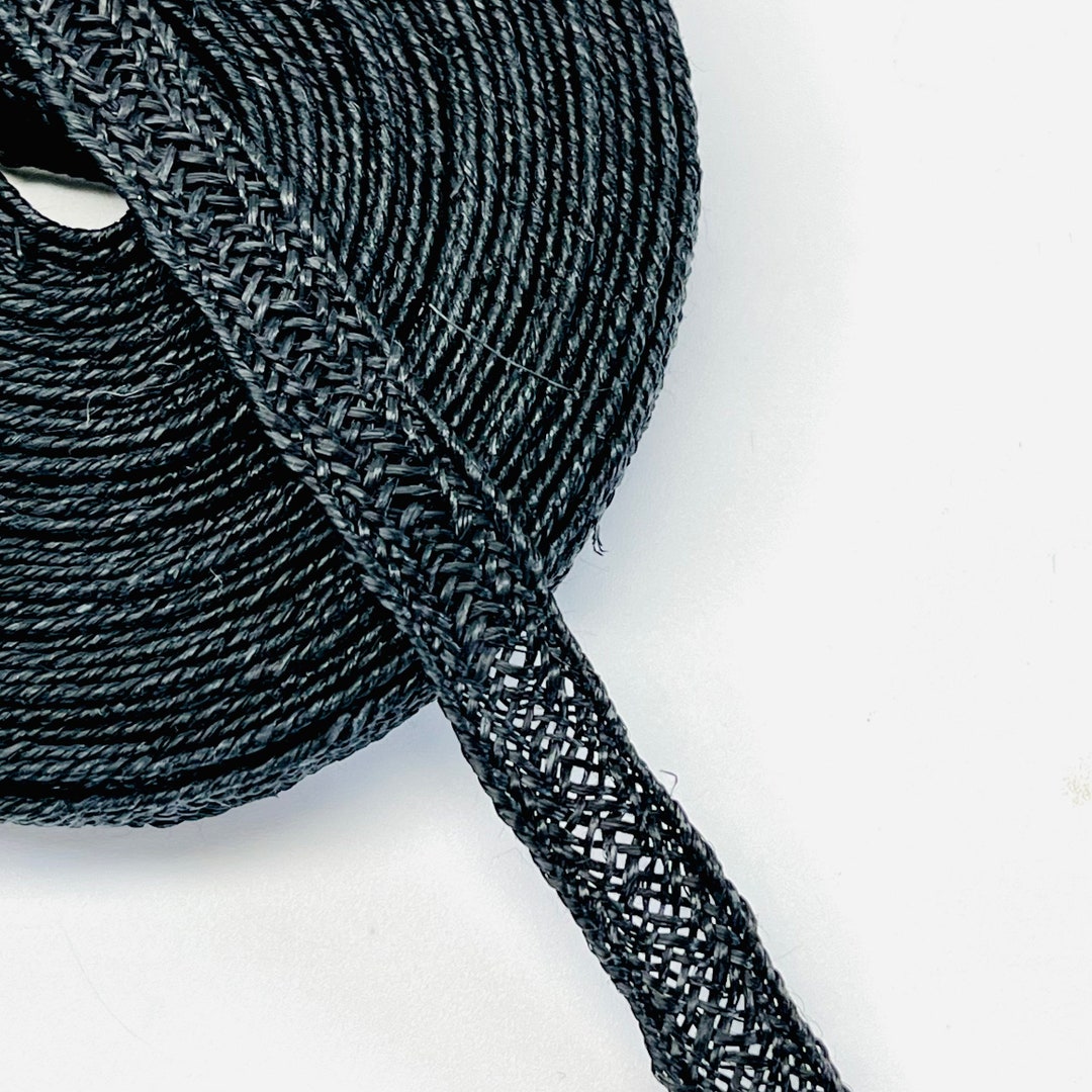 Straw Border Made of Exotic Straw 12 Mm, Color Black - Etsy