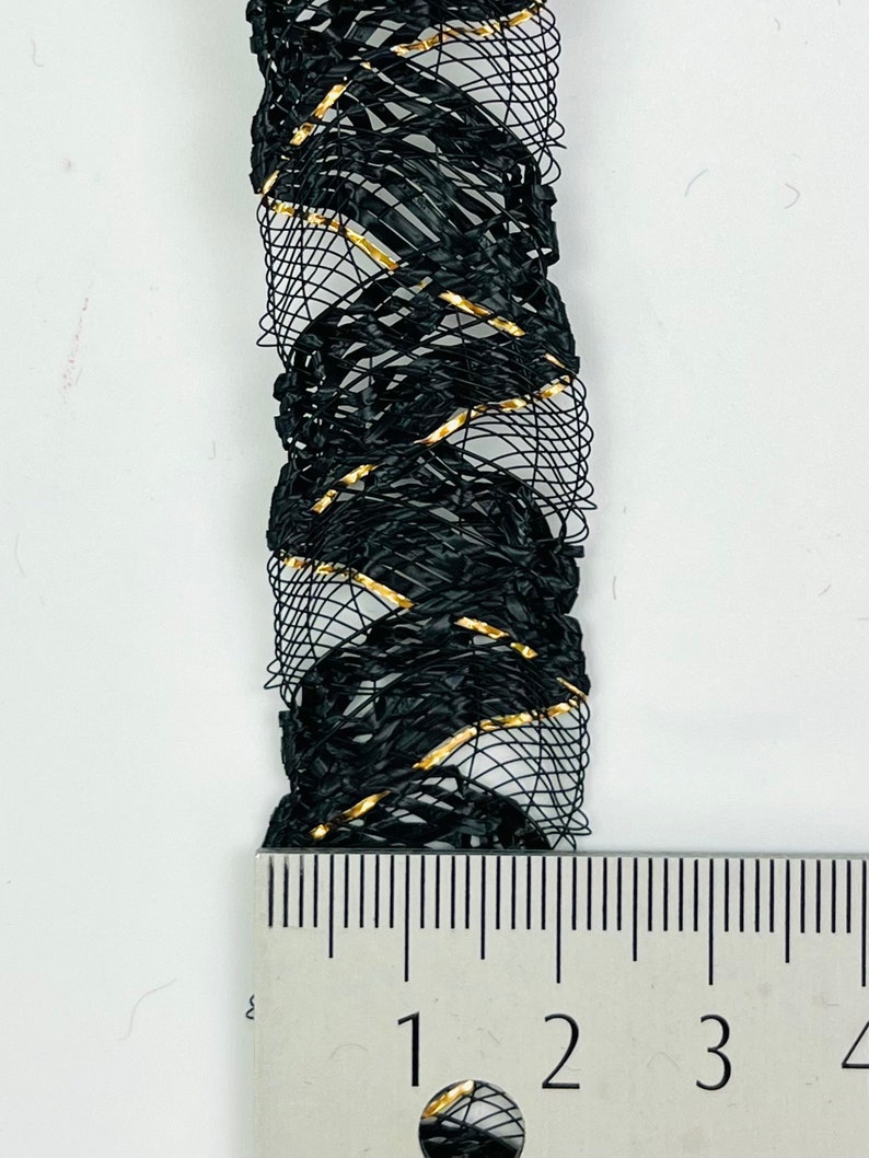 Vintage Crinoline Trim With Raffia, Black Color - Etsy