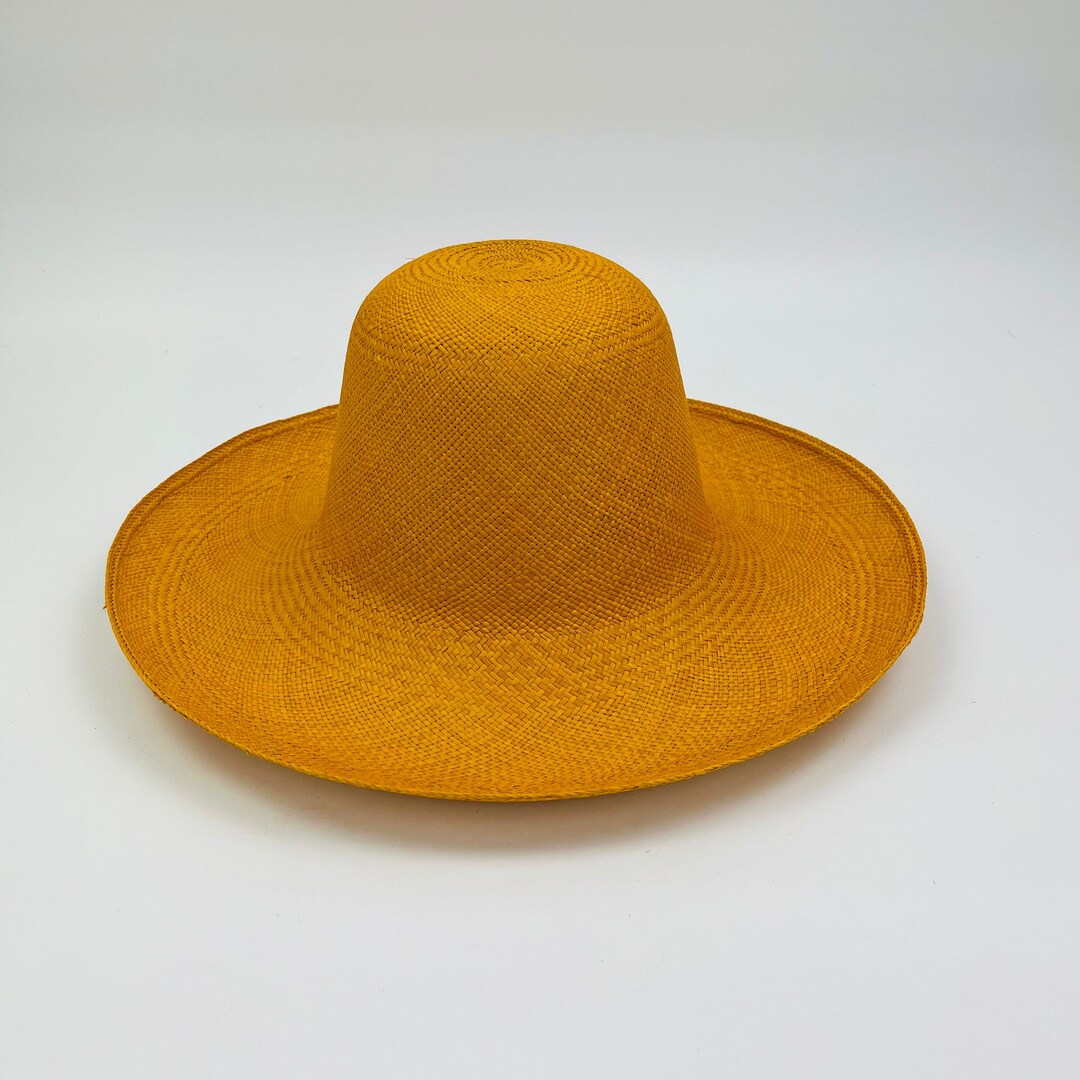 Panama Ecuadoriano Capeline Fino Edge Width 11 Cm, Color Tangerine - Etsy