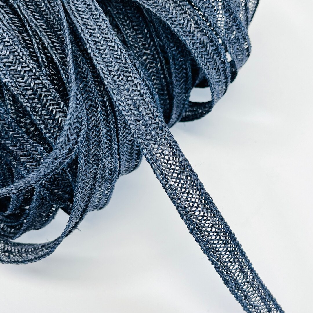 Straw Border Made of Exotic Straw 12 Mm, Color Dark Blue - Etsy