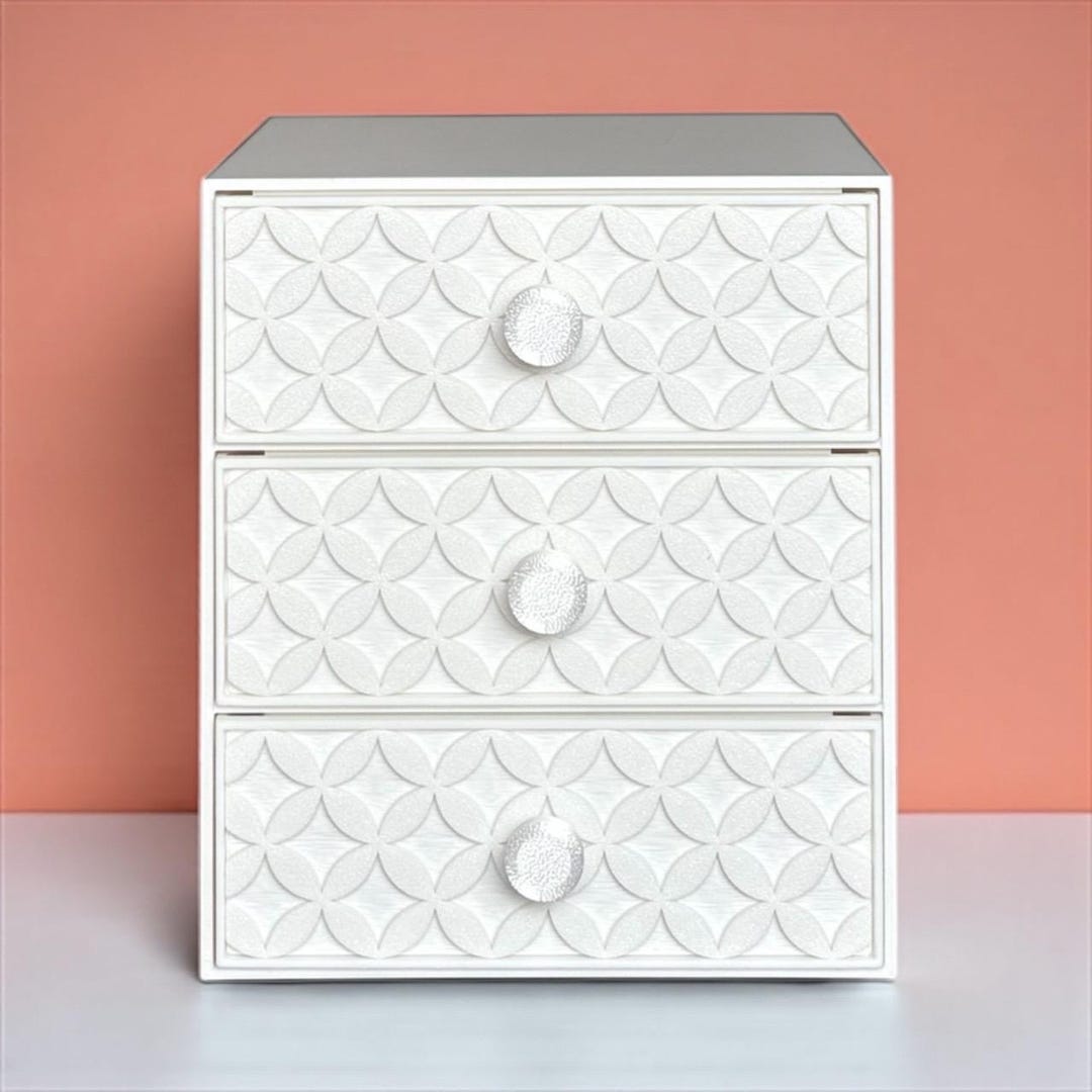 Sparkle Bloom 3 Drawer Organizer: Compact PLA Storage Solution, 3D ...