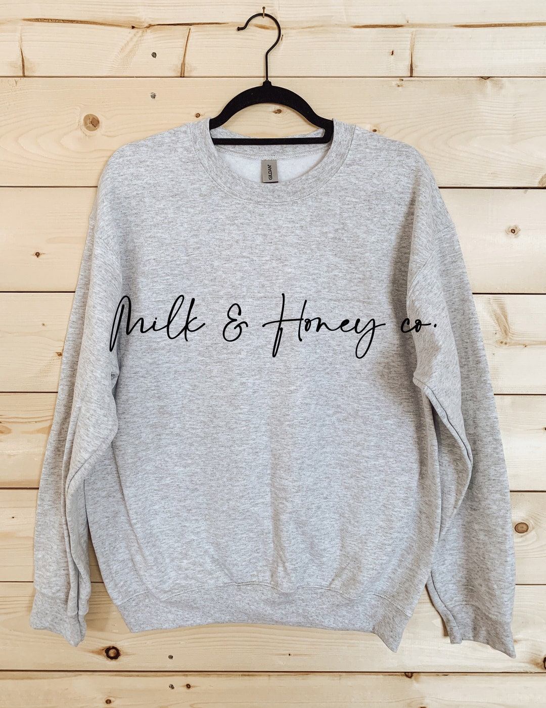 Gildan Ash Grey Crewneck Mockup - Etsy