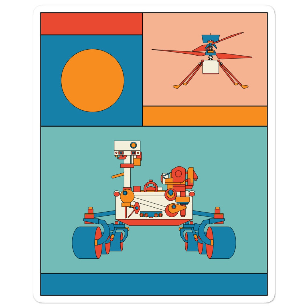 Mars 2020 - Perseverance & Ingenuity Sticker - Etsy