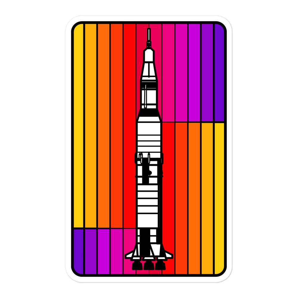 Saturn V Rocket Sticker - Etsy
