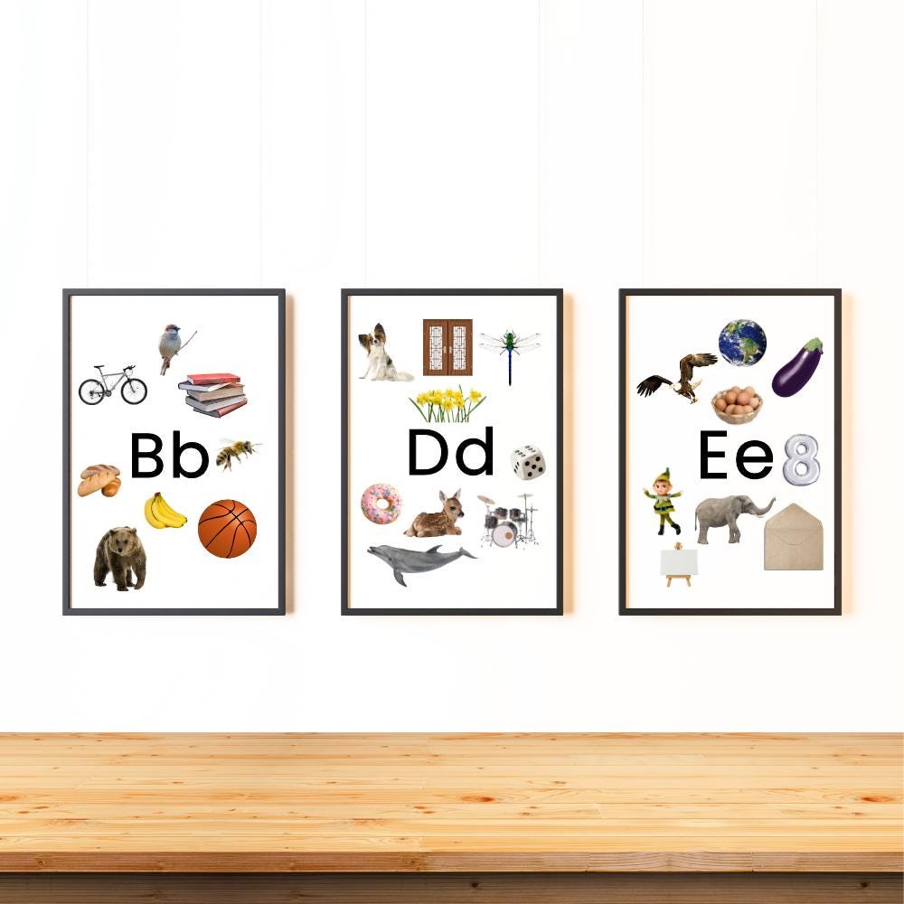 Montessori ABC Alphabet Poster Set Printable | Preschool & Toddler ...