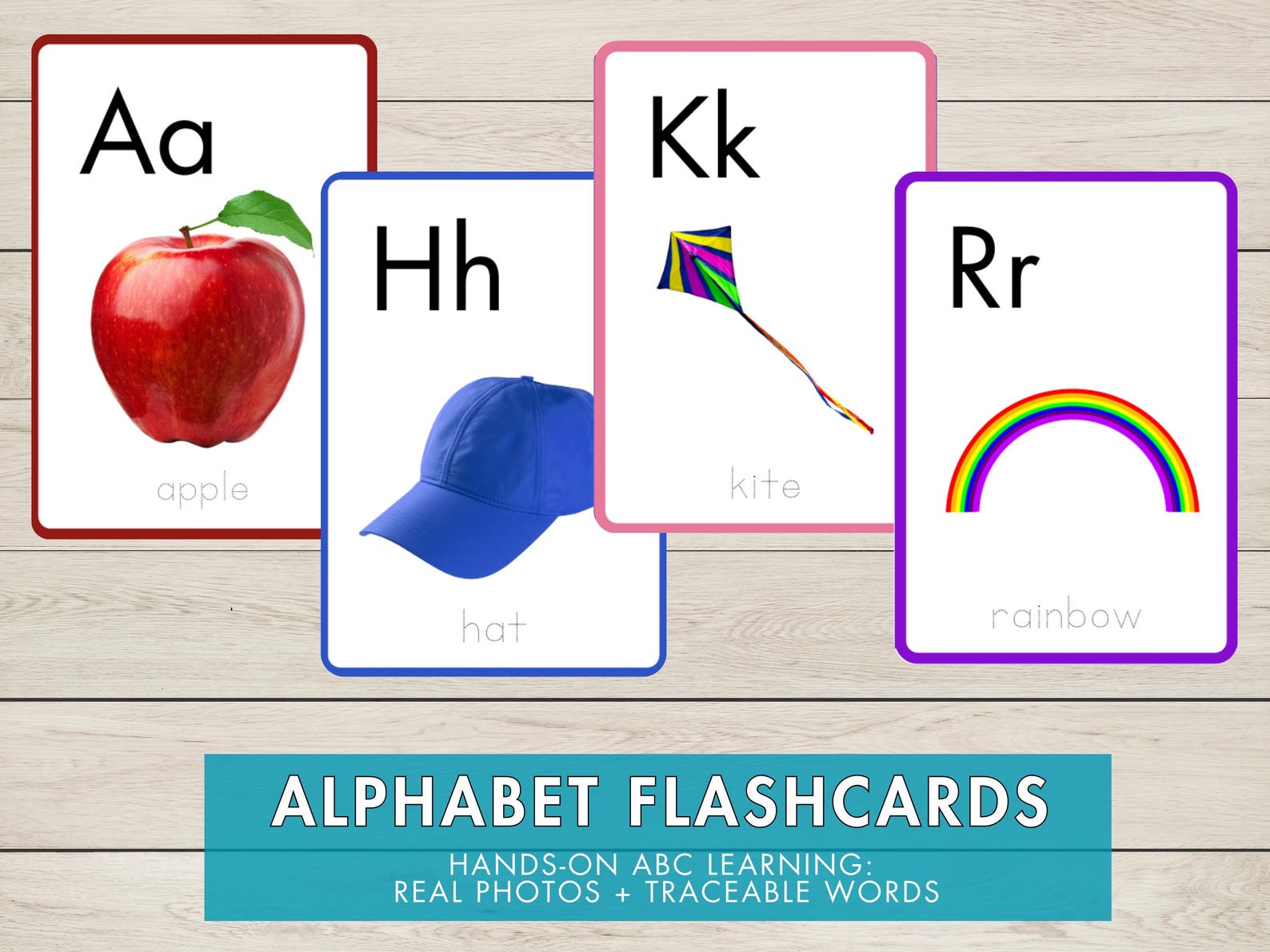 Alphabet Flashcards, ABC Tracing Flashcards, Montessori ABC Cards, ABC ...